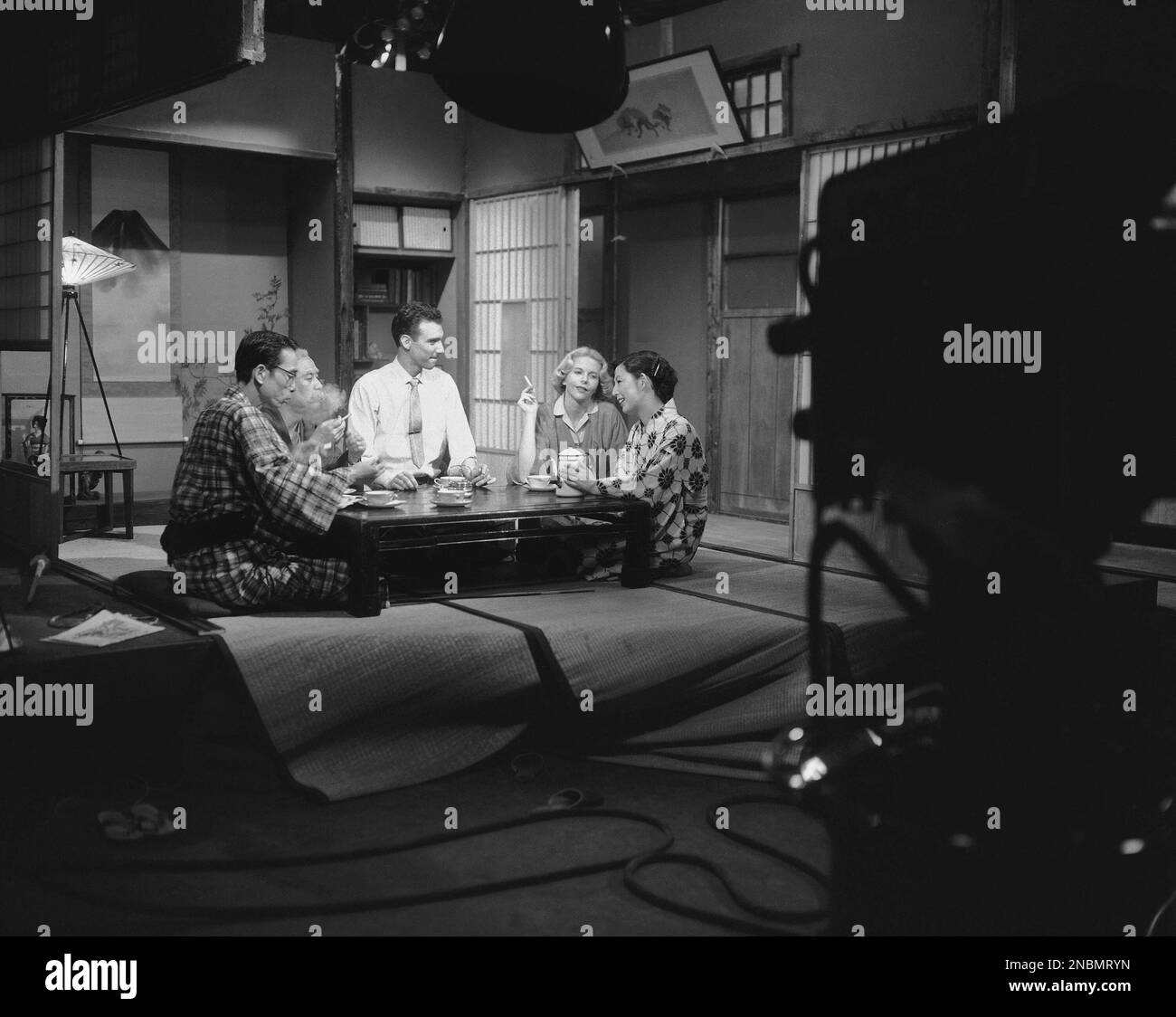Television program “Blue Eyes’ Tokyo Diary” being shot in Tokyo, Japan ...