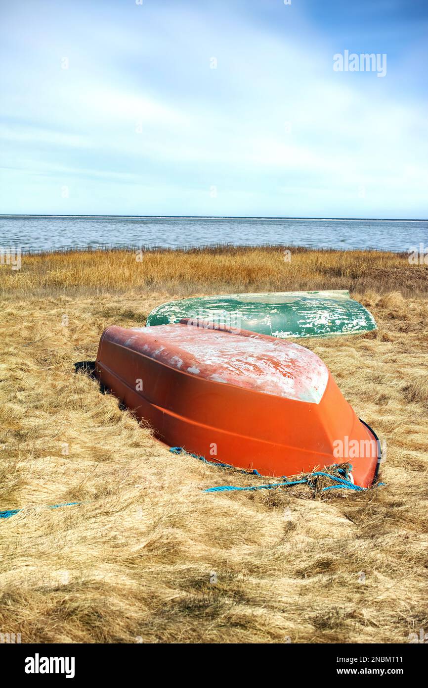 Boat on the East coast of Jutland, Denmark. The east coast of Jutland ...