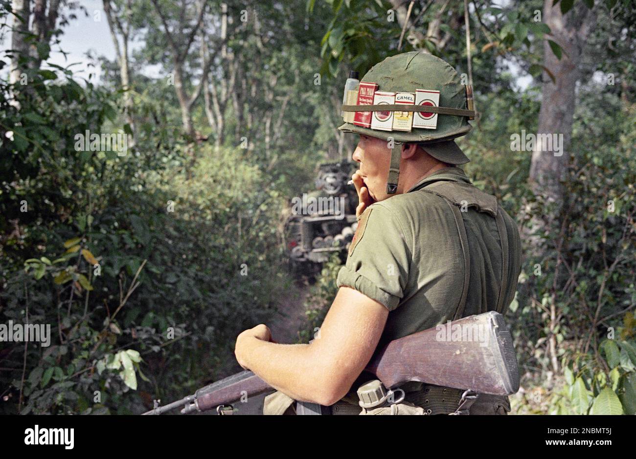 Infantry soldier uses his helmet to store many of his favorite ...