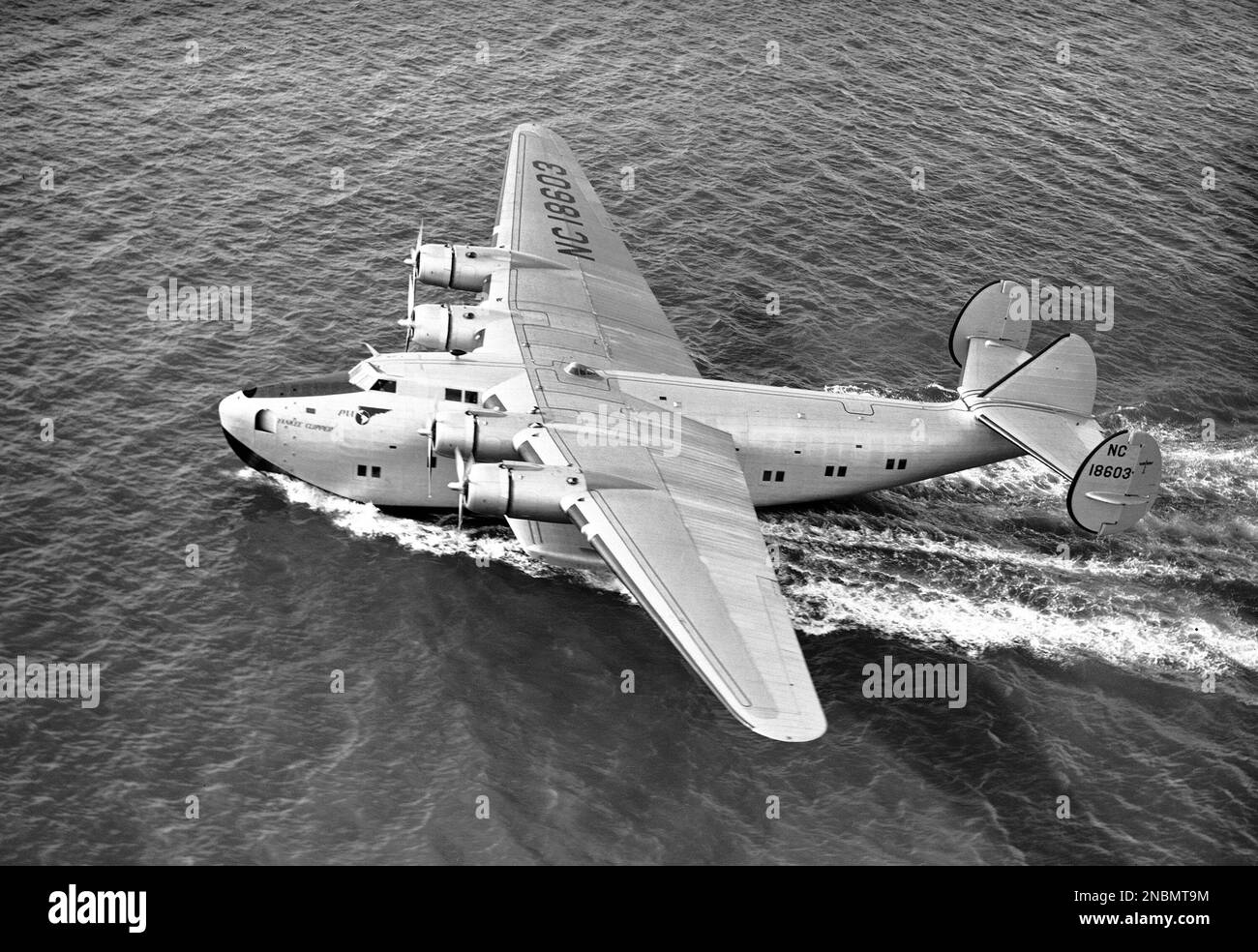 Giant Pan American flying boat Yankee Clipper arrived in Southampton in ...