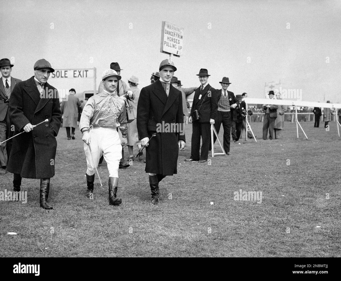 The three Richards brothers at Epsom, on April 19, 1939, left to right ...