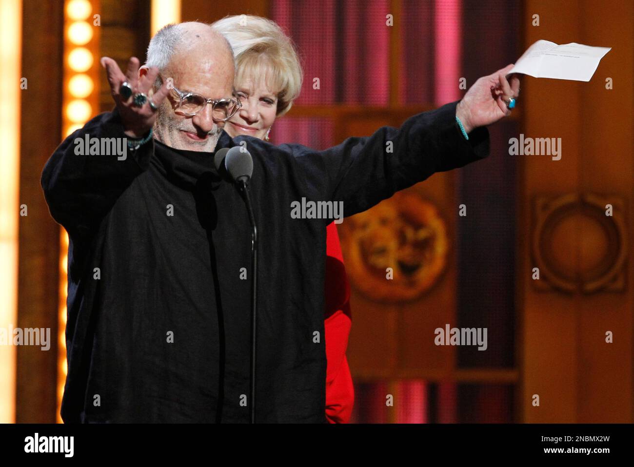 Larry Kramer, left, and Daryl Roth accept the Tony Award for Best ...