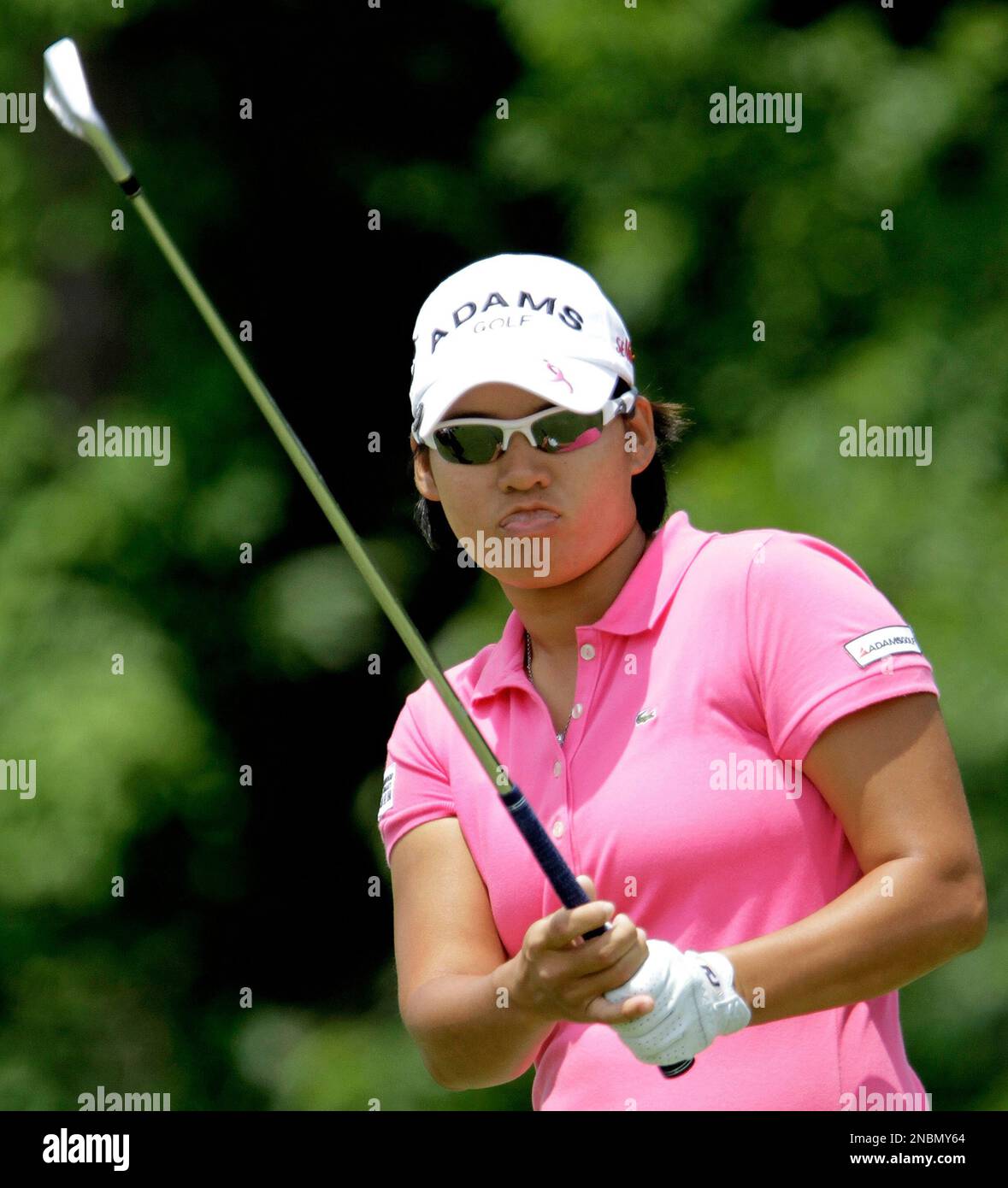 Yani Tseng of Taipei, Taiwan makes a face while watching her ball roll ...