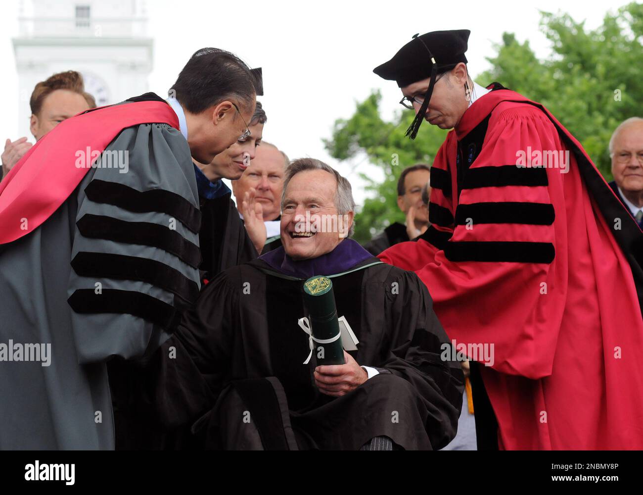Former President George H.W. Bush receives an honorary Doctor of Laws ...