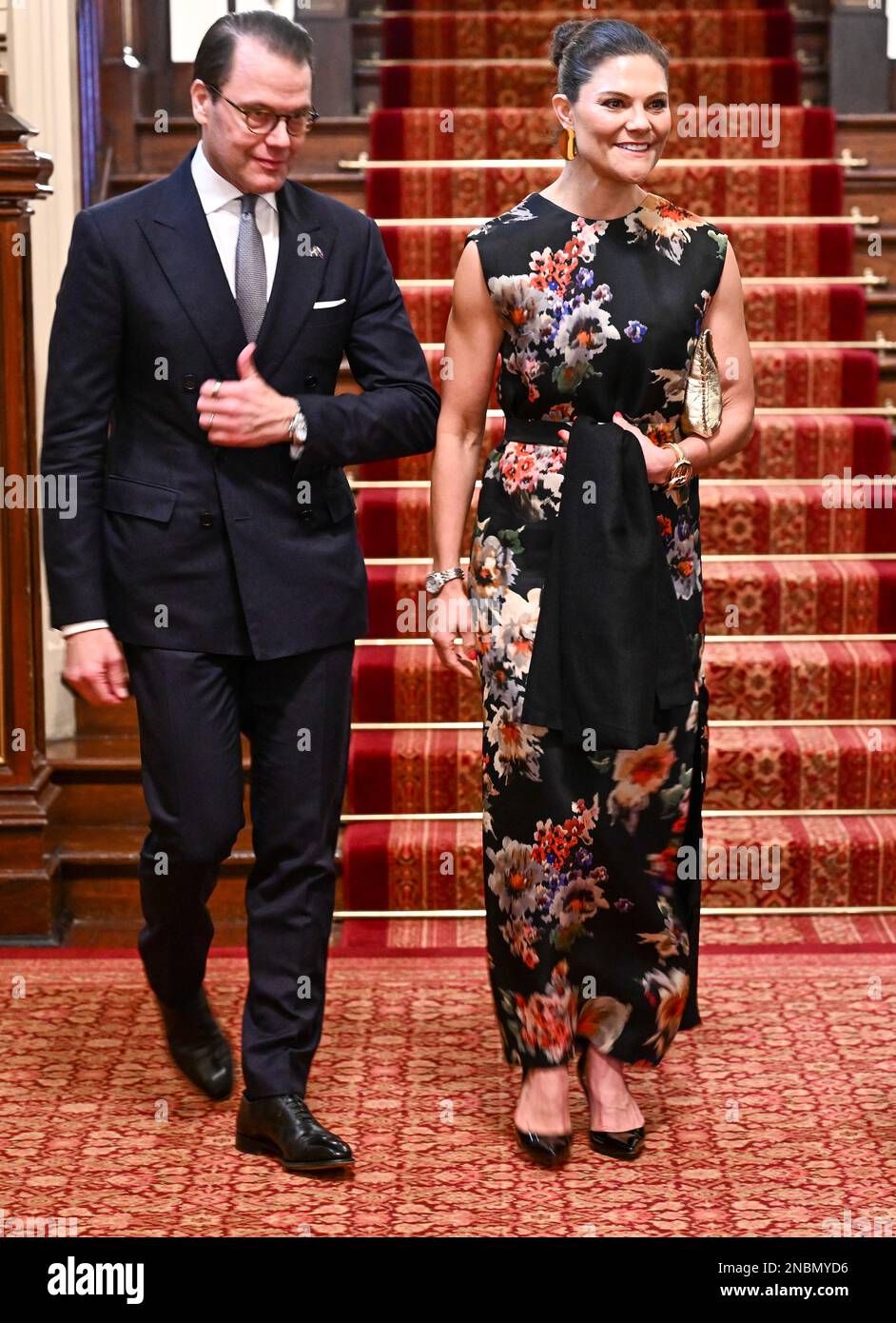 Crown Princess Victoria of Sweden and Prince Daniel attend a reception ...