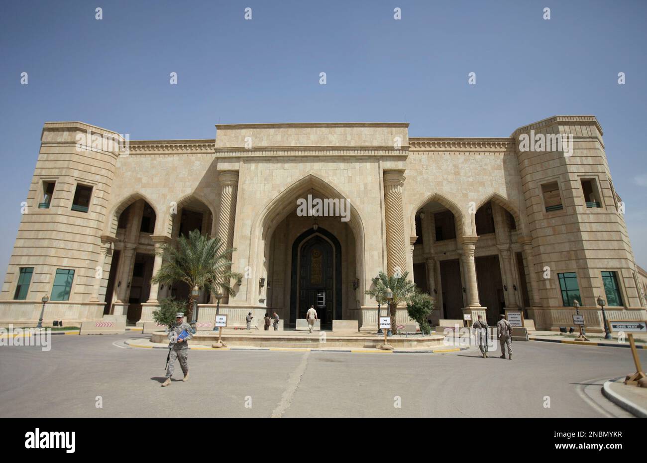 In This April 26 2011 Photo U S Army Soldiers Walk Outside Al Faw
