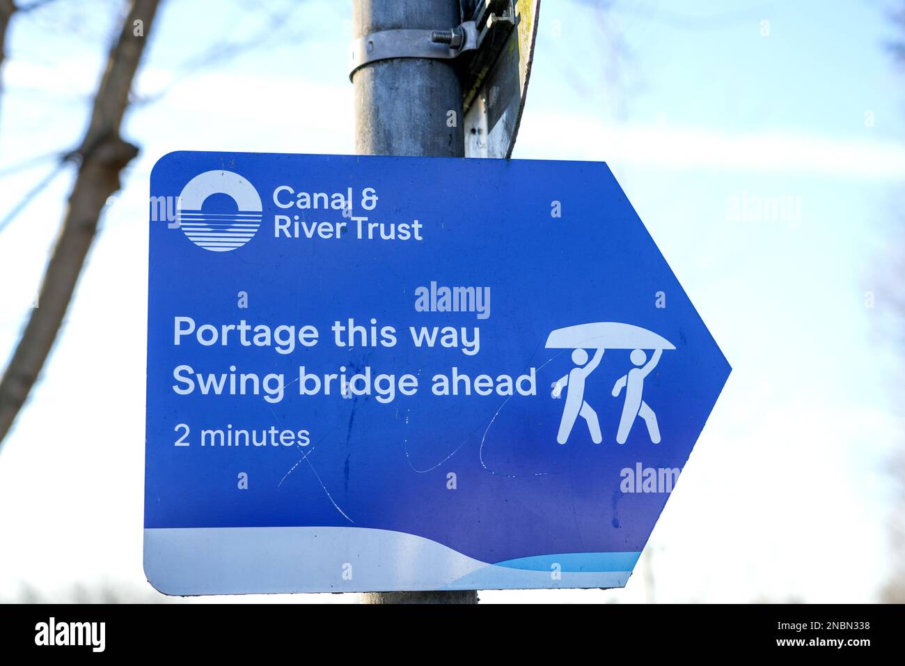 Crossing river required caution sign hi-res stock photography and ...