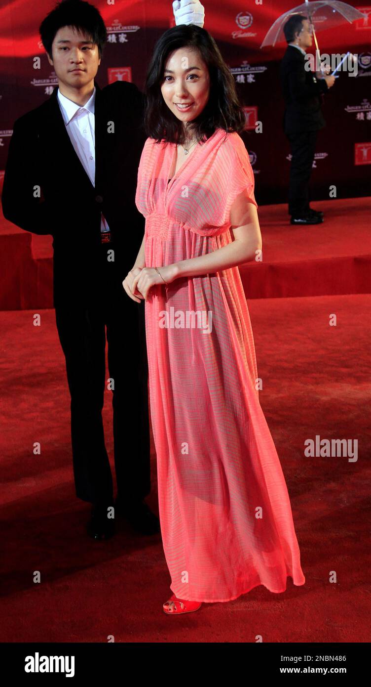 Japanese actress Kazue Fukiishi poses on the red carpet prior to the ...