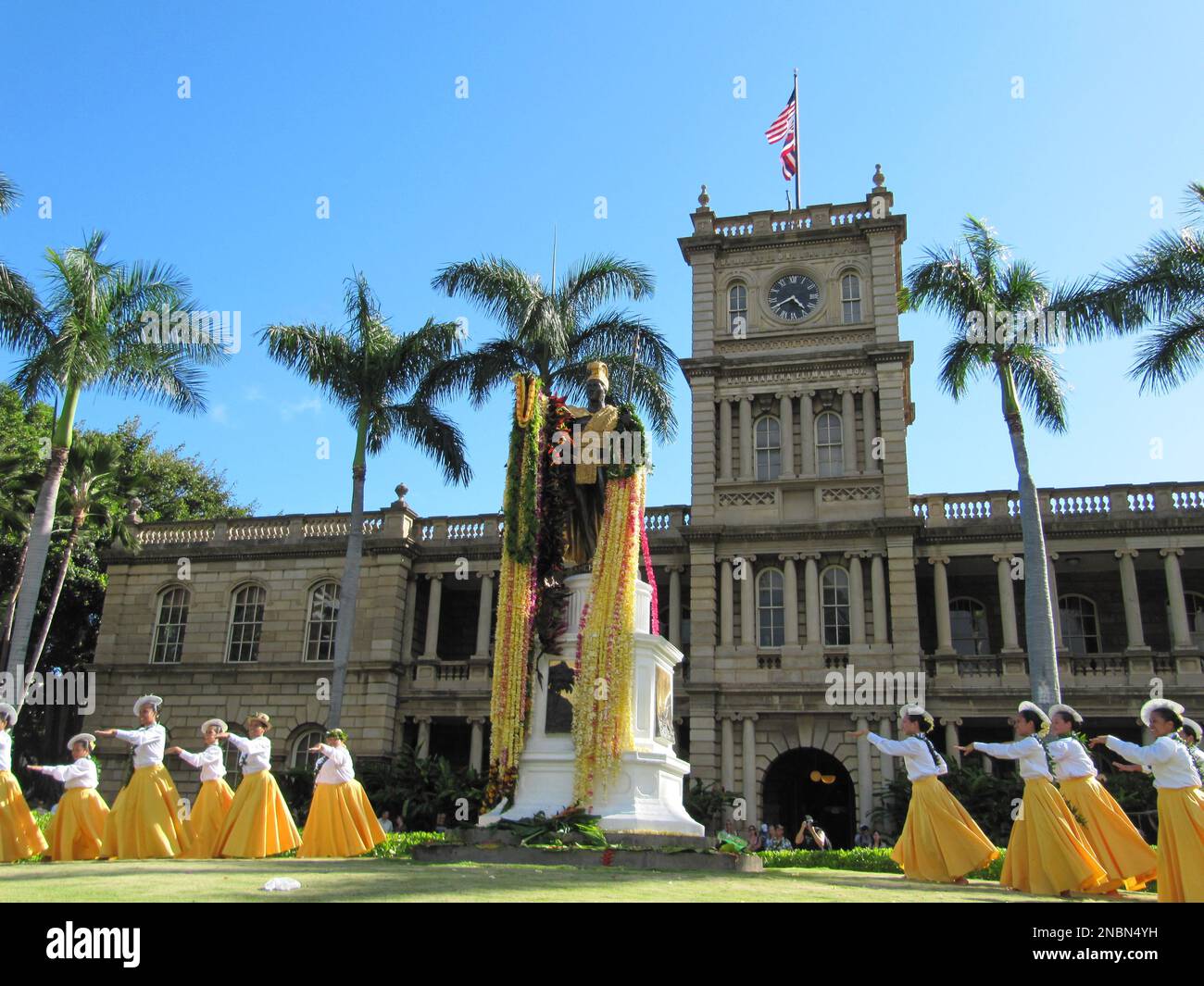 In this Friday, June 10, 2011 photo in Honolulu, dancers from the hula ...