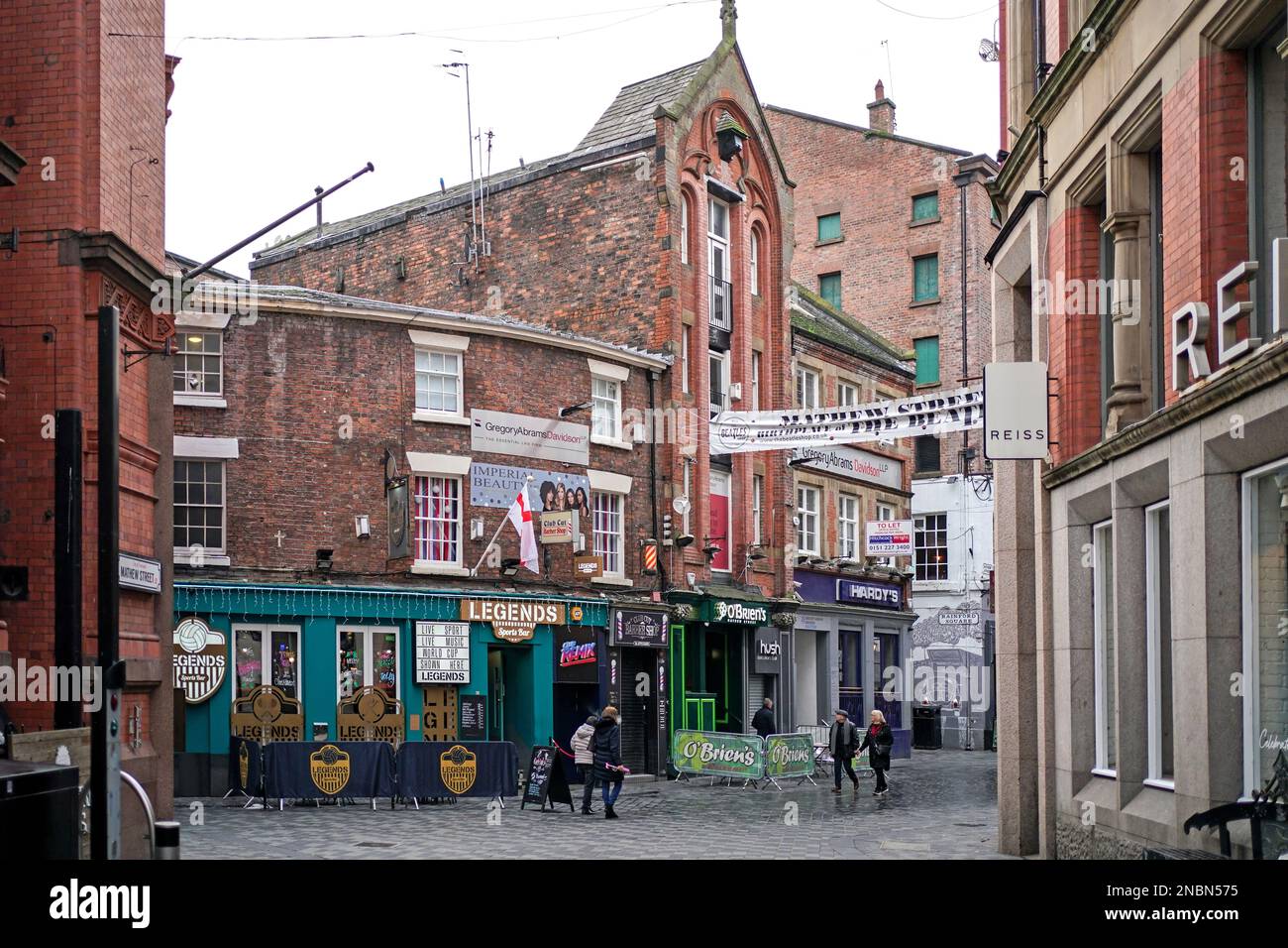 Mathew Street Liverpool City Centre Stock Photo - Alamy