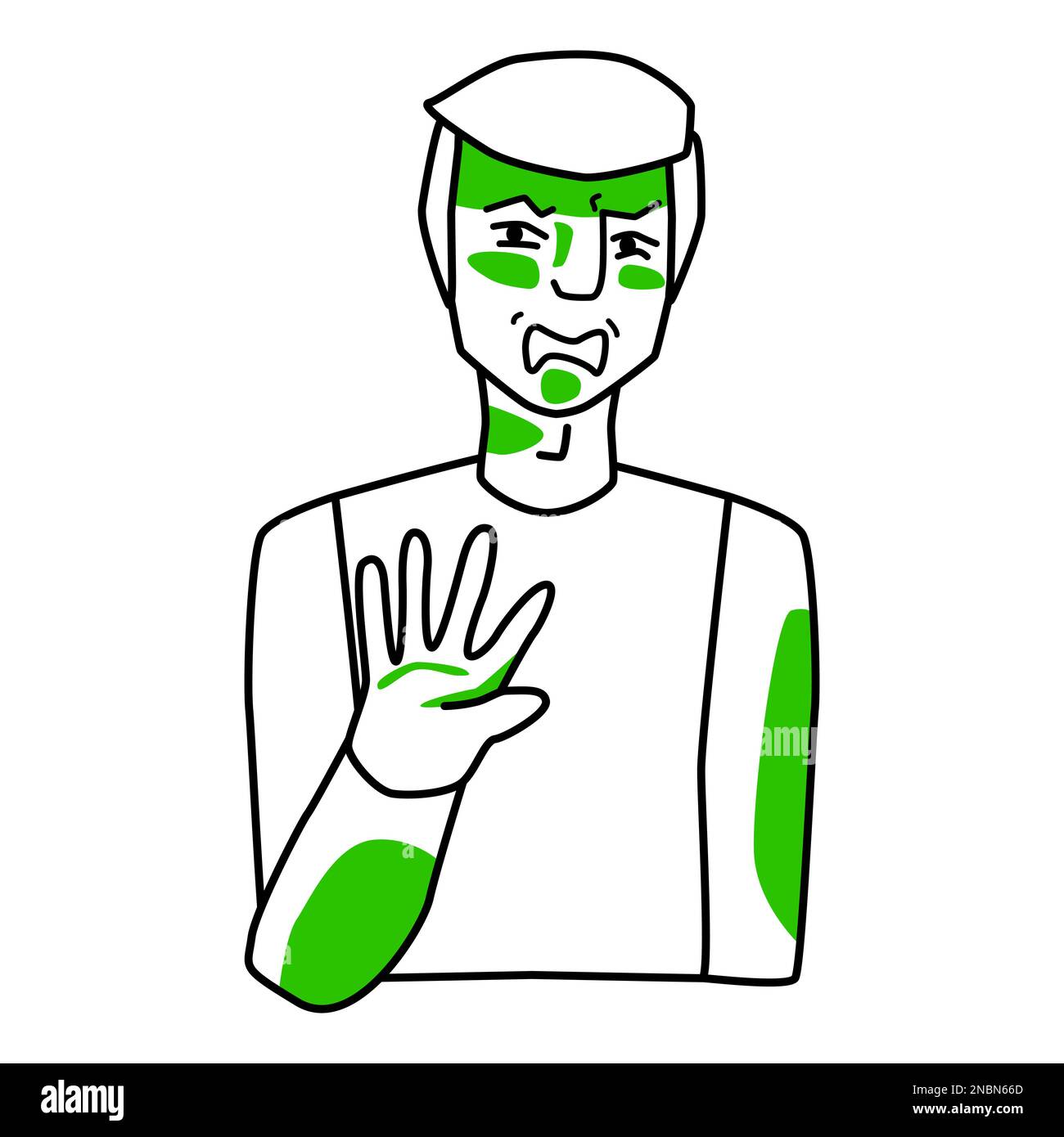 Disgusted man cartoon illustration hi-res stock photography and images ...