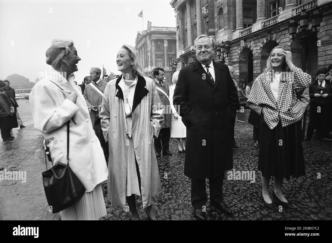 Leader of the French National Front, Jean Marie Le Pen leads a march to ...