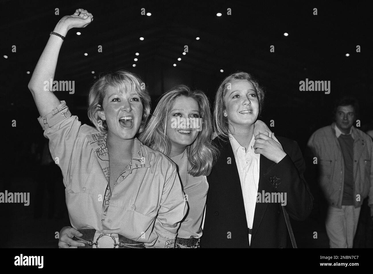Marine, Yann and Marie Caroline Le Pen, the daughters of Fench National ...