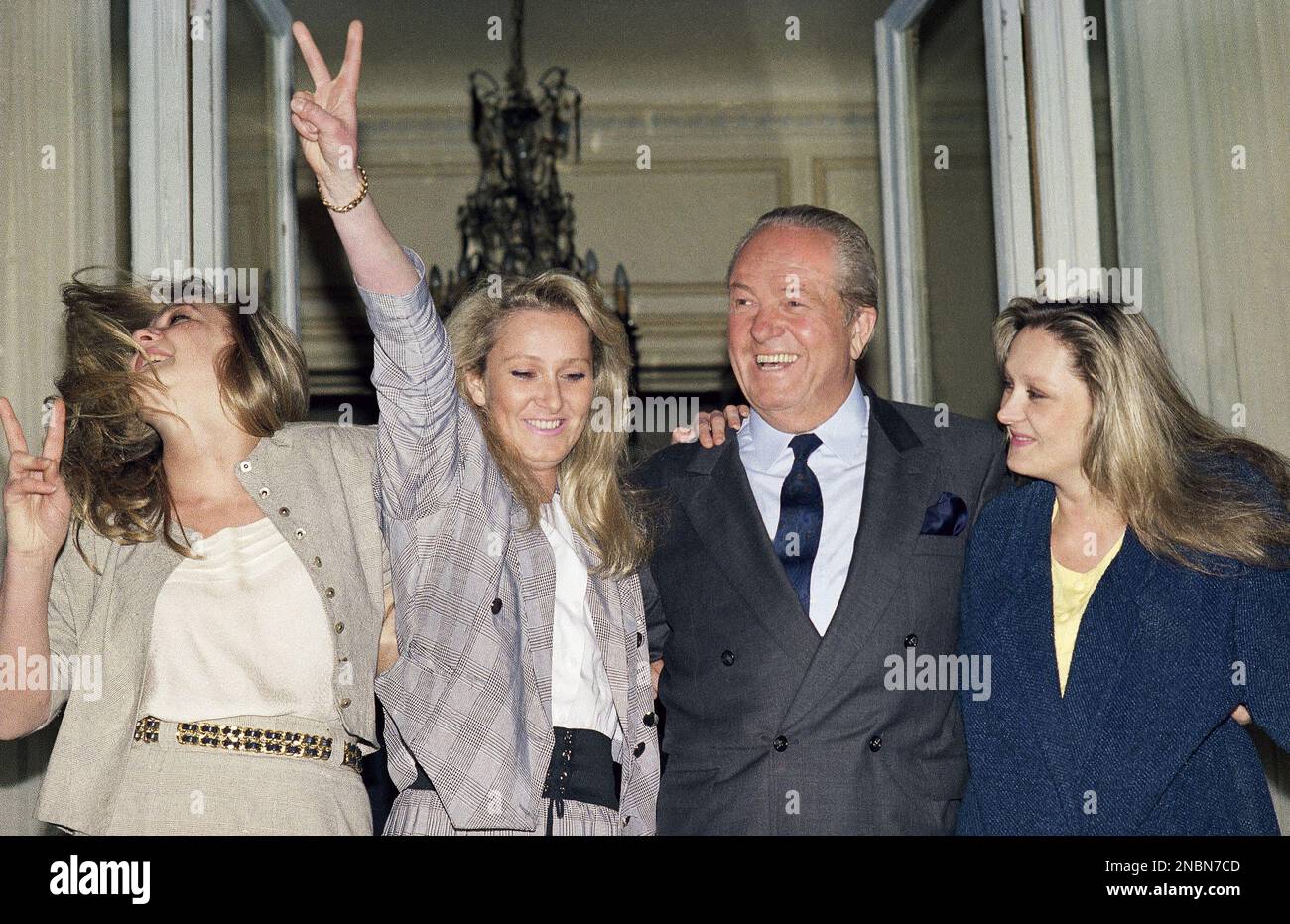 President of the French National Front Jean Marie Le Pen with his ...