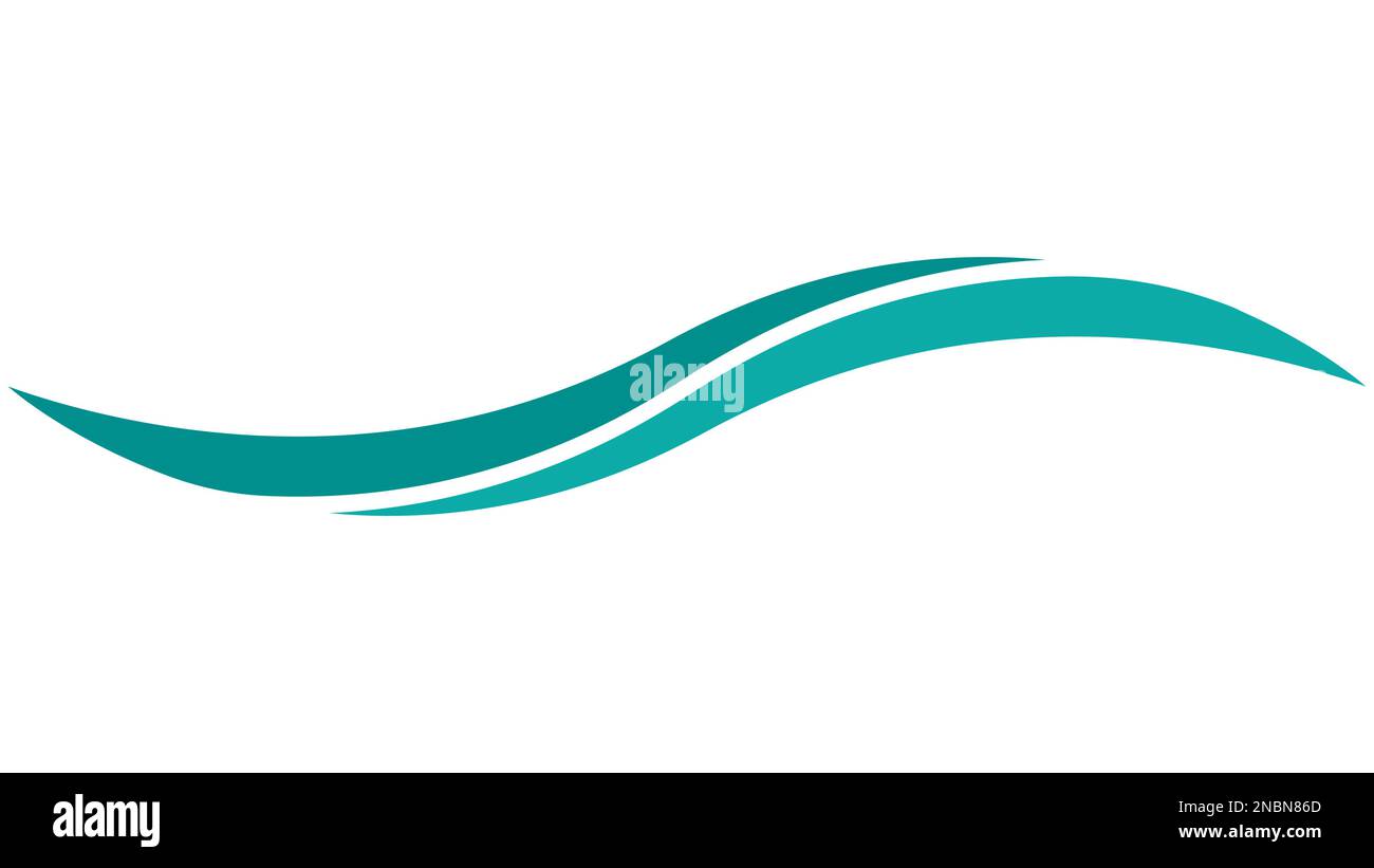 Swoosh curve sea wave logo water abstract swoosh technology office ...