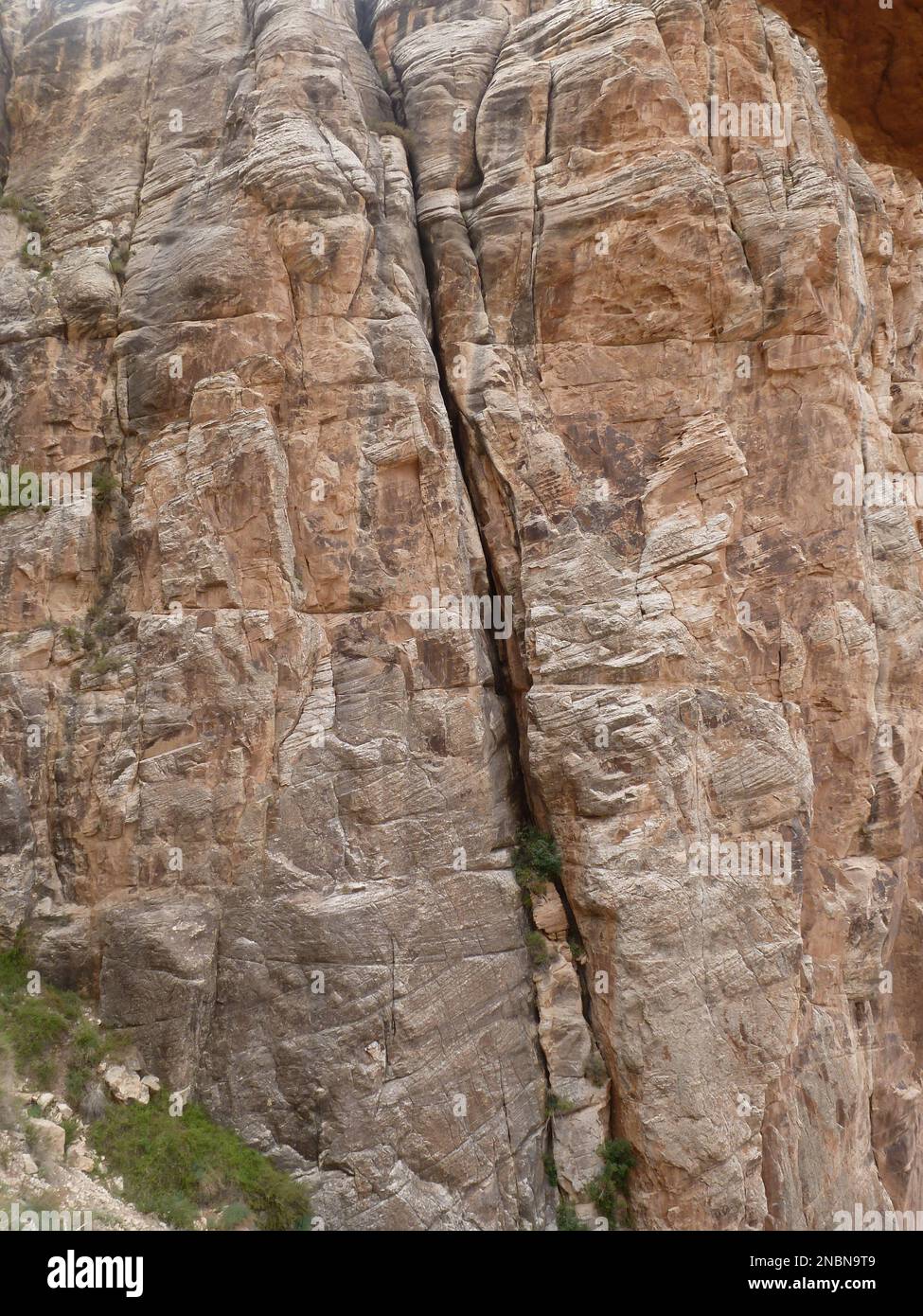 A steep sandstone rock wall in the majestic Grand Canyon National Park ...