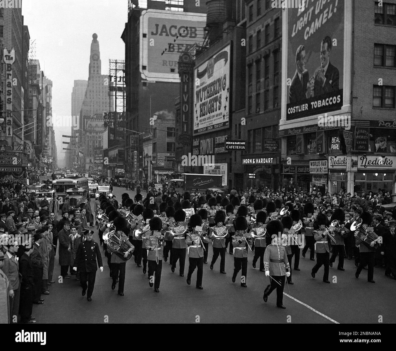 A striking picture of the band of the Coldstream Guards, in full dress ...