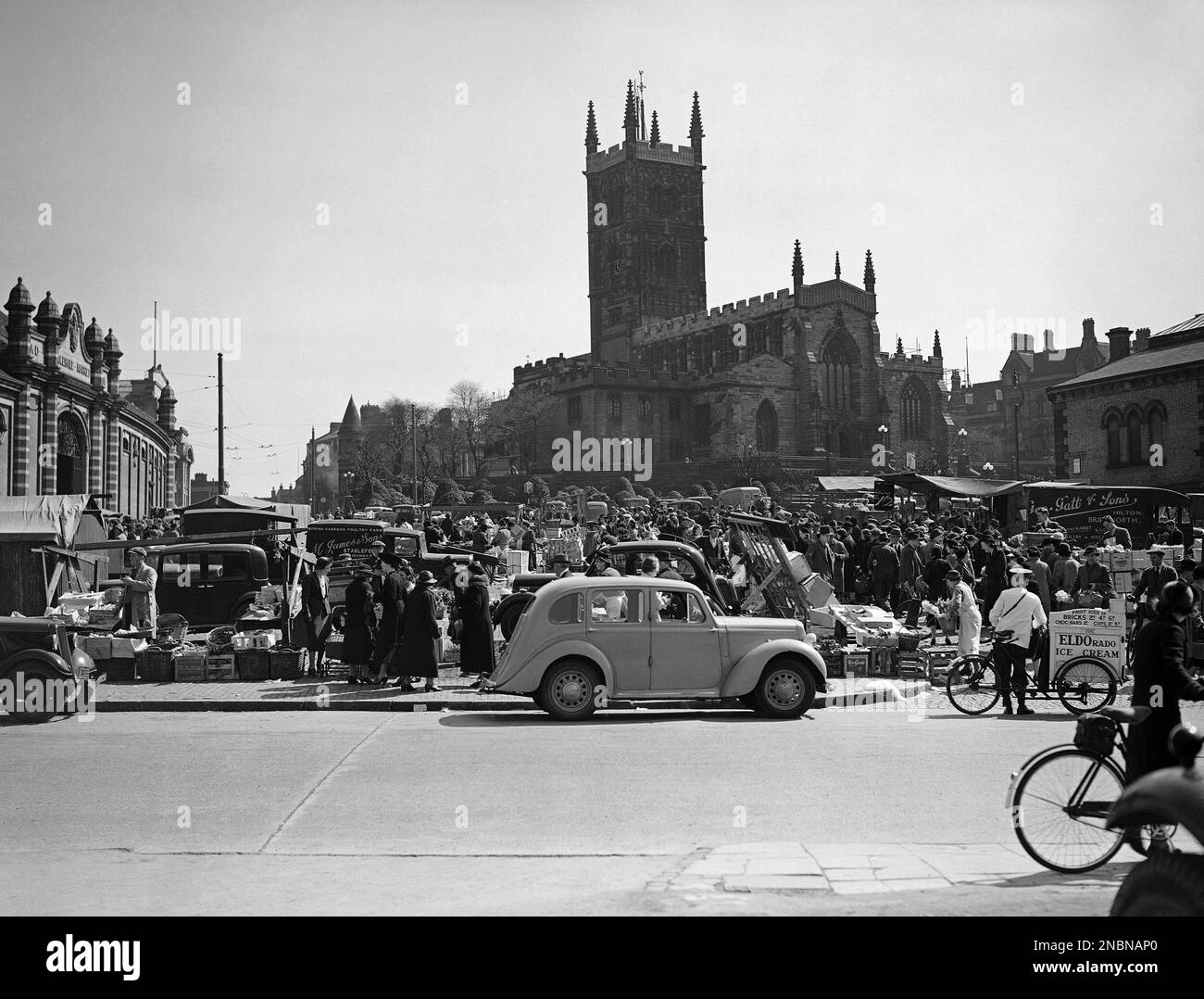 A view of St. Peter’s church, the oldest church in the city, showing ...