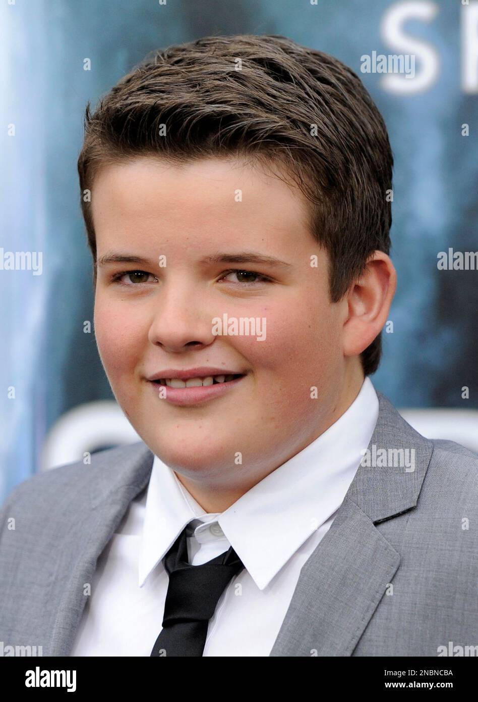 Riley Griffiths, a cast member in the film "Super 8," poses at the ...