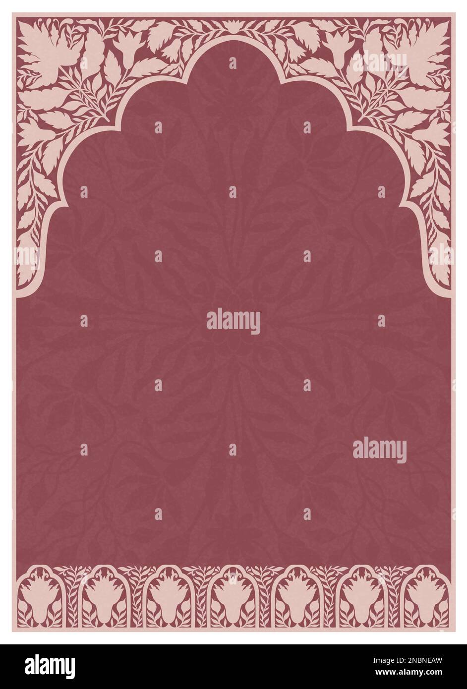 Mughal floral traditional ornament with an arch silhouette and a motif ...