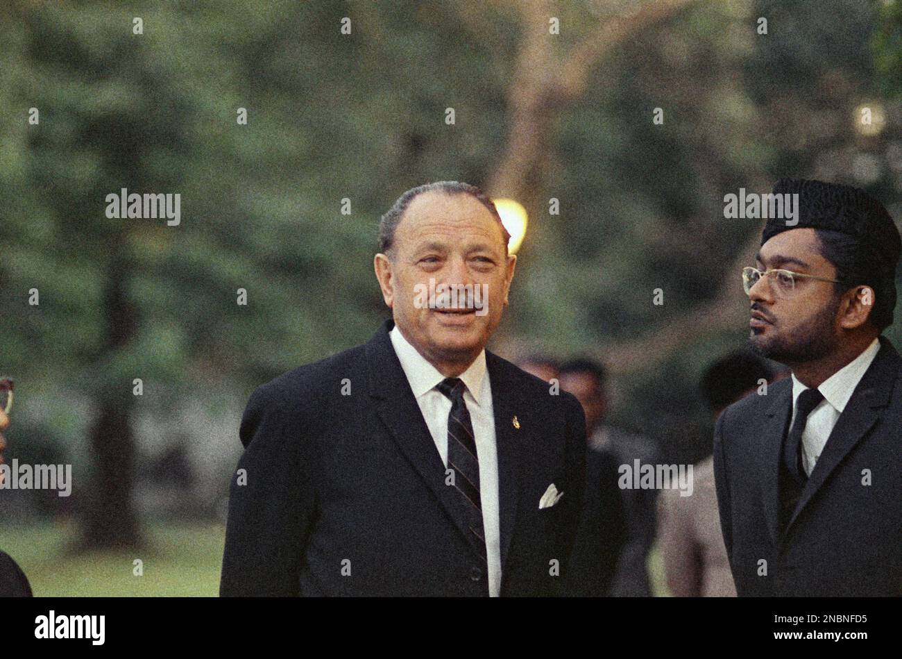 President Ayub Khan at investiture ceremony at president house in Dacca ...