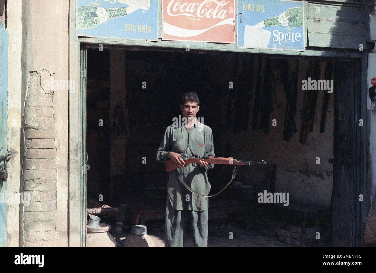 Samar Gul Khan, whose livelihood is derived from making walking stick ...