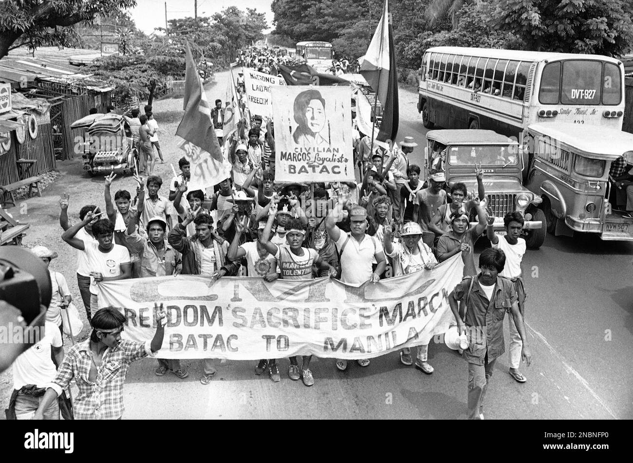 Supporters of former President Ferdinand E. Marcos march in the ...