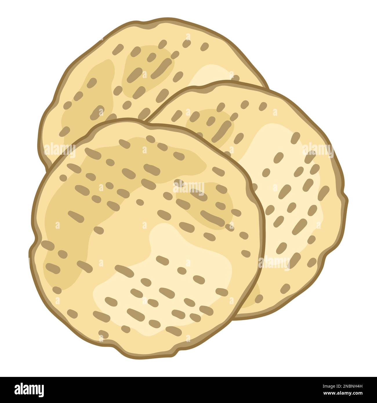 Illustration of matzah bread. Traditional jewish image for design ...