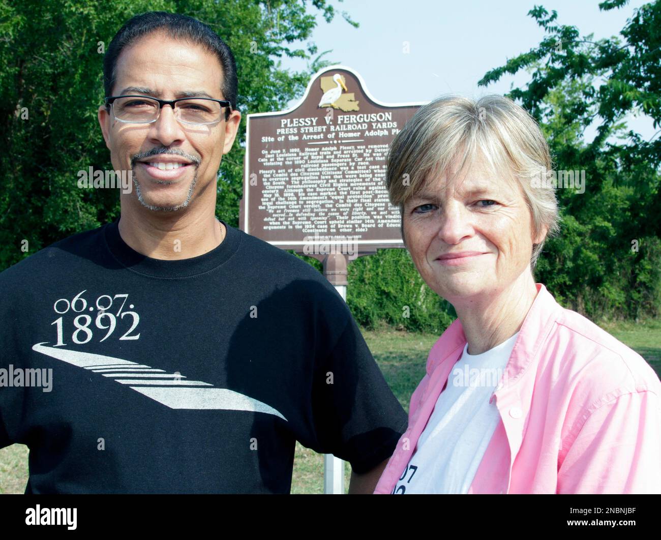 Keith Plessy and Phoebe Ferguson, descendants of the principals in the ...