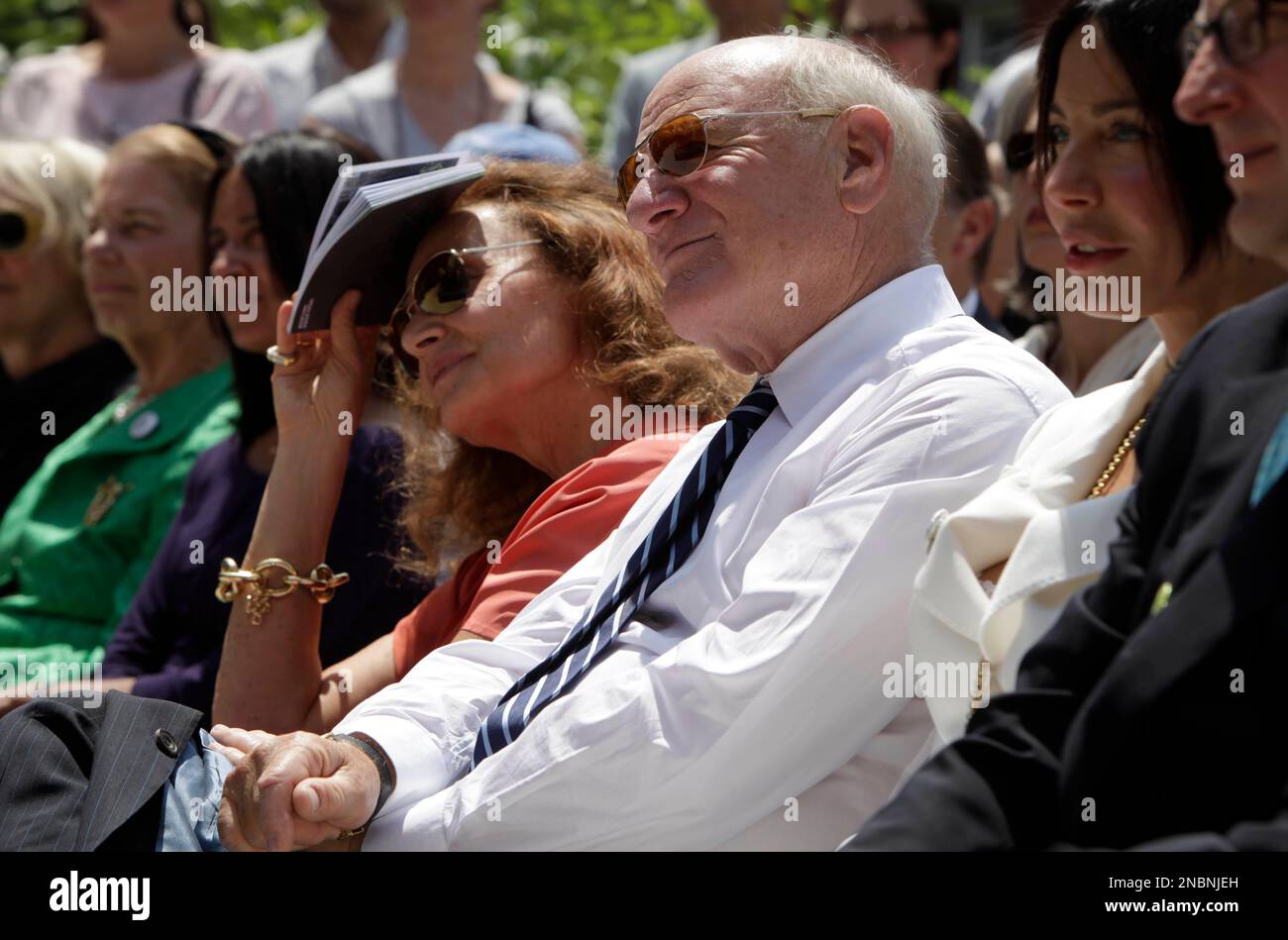 Barry Diller and his wife Diane von Furstenberg attend a ribbon cutting ...