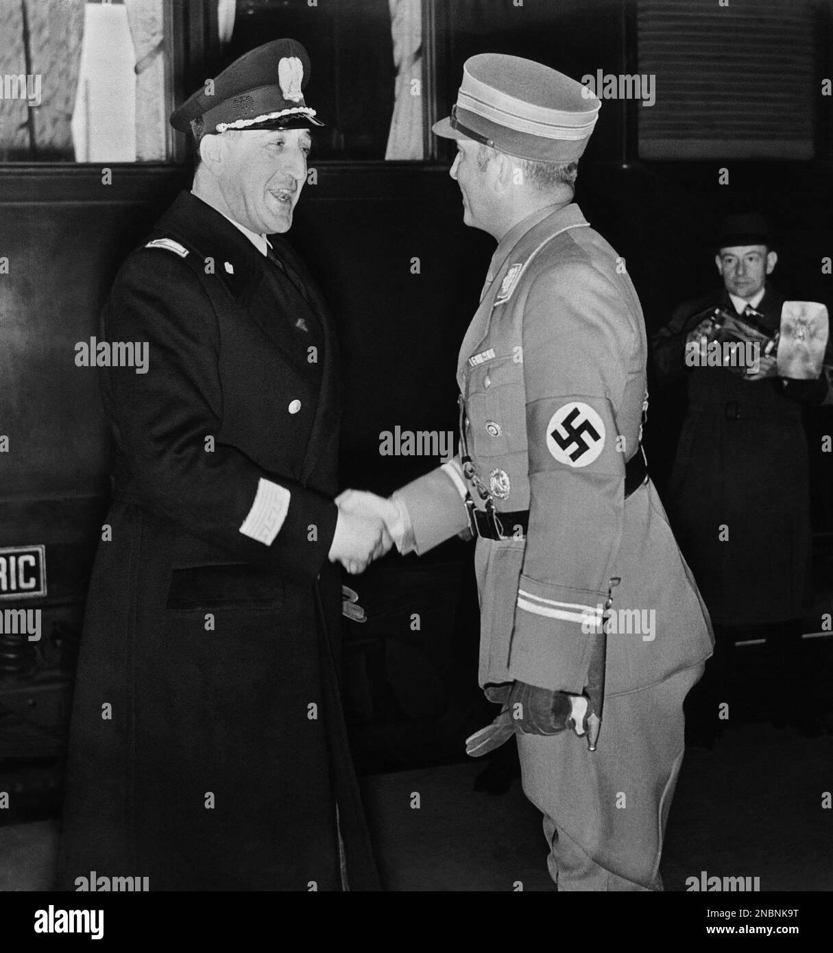 The Duke of Colonna, Governor of Rome, left, being greeted by Berlin's ...