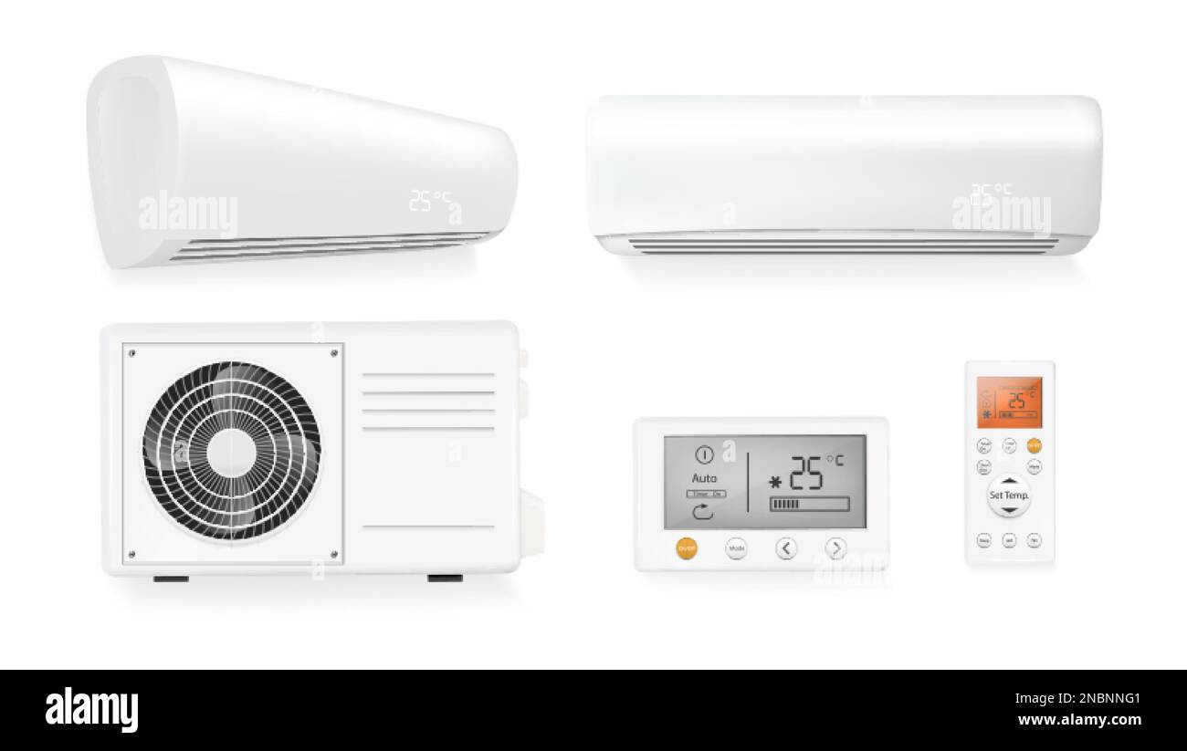 Air conditioner split control system with remote realistic set isolated ...