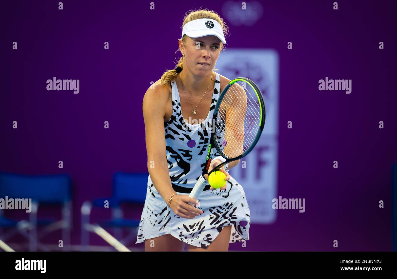 Doha, Qatar - 13/02/2023, Magdalena Frech of Poland in action during ...