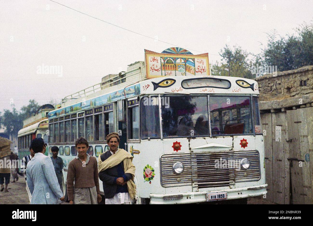 Fish eyes which light up at night on the front of one of Pakistan’s ...