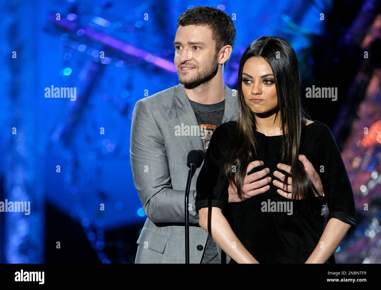 Justin Timberlake And Mila Kunis At Mtv Awards