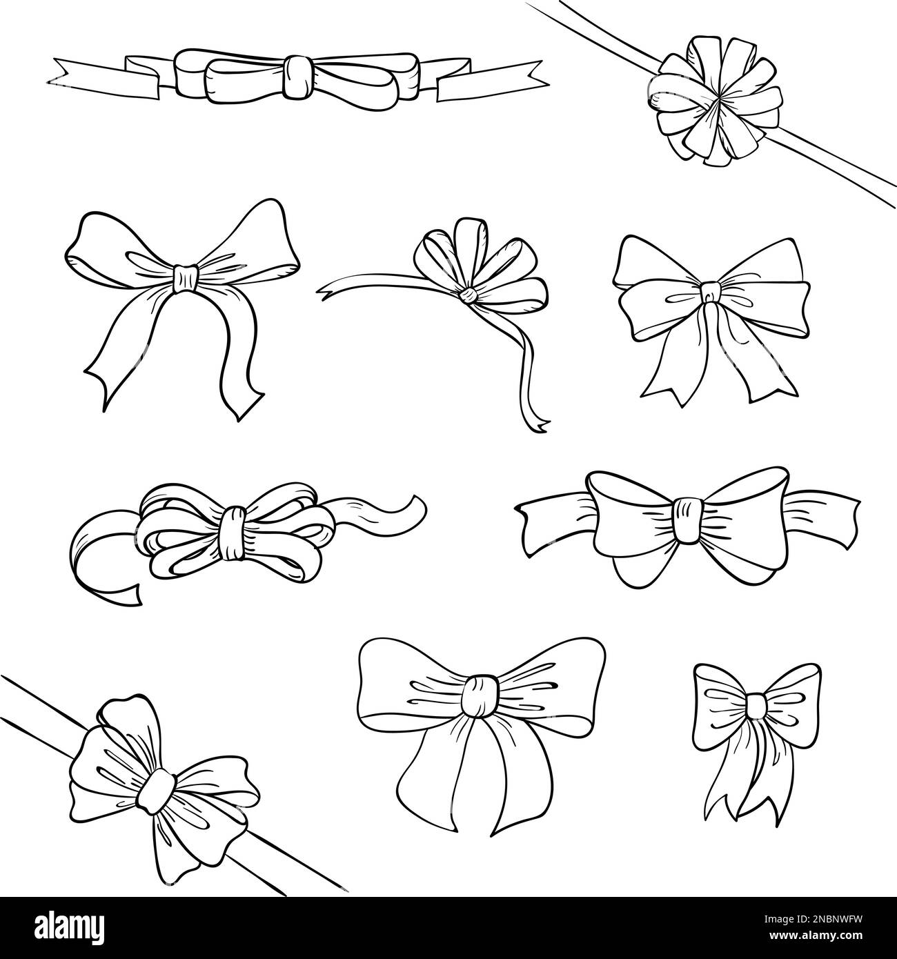 Bows vector hi-res stock photography and images - Alamy
