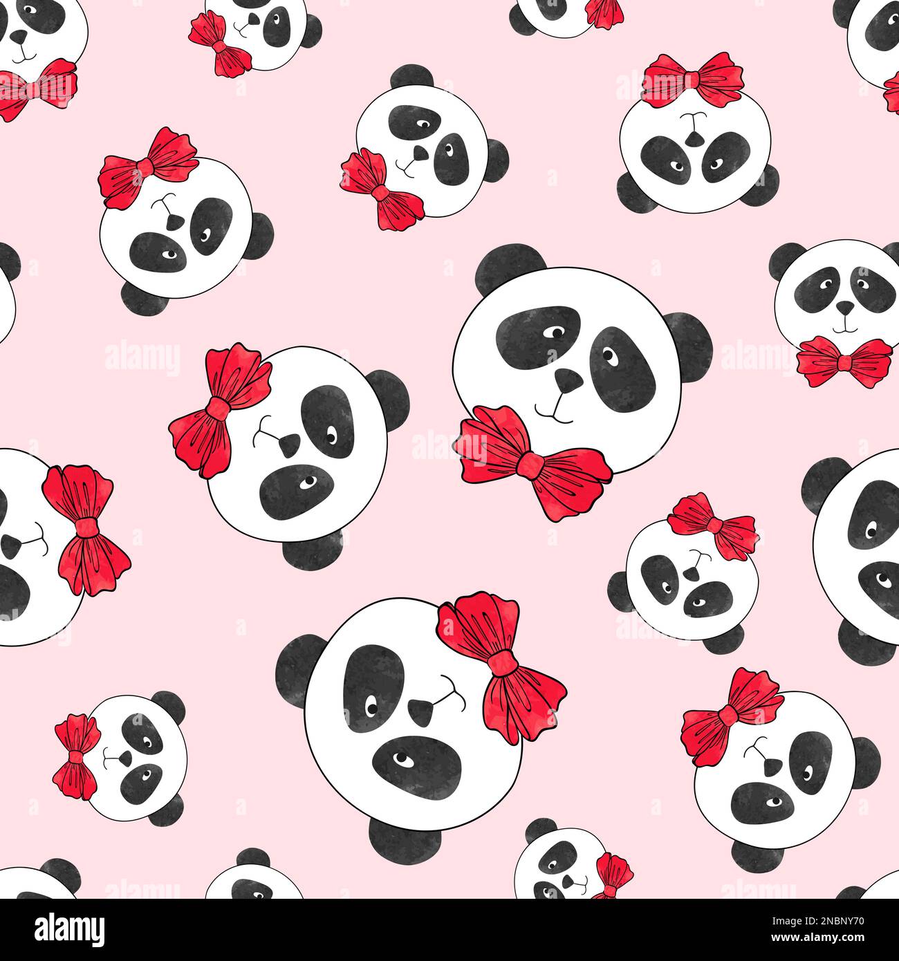 Pink panda Stock Vector Images - Alamy