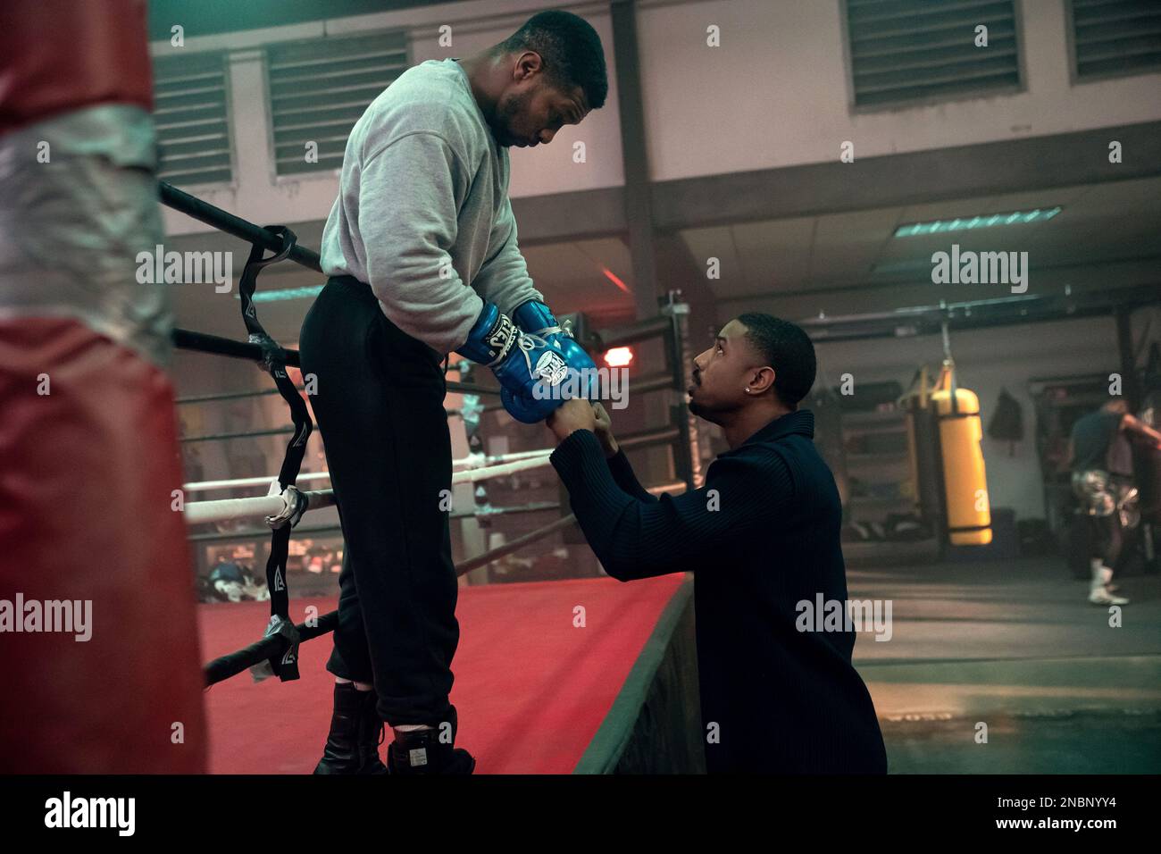 MICHAEL B. JORDAN and JONATHAN MAJORS in CREED III (2023), directed by ...