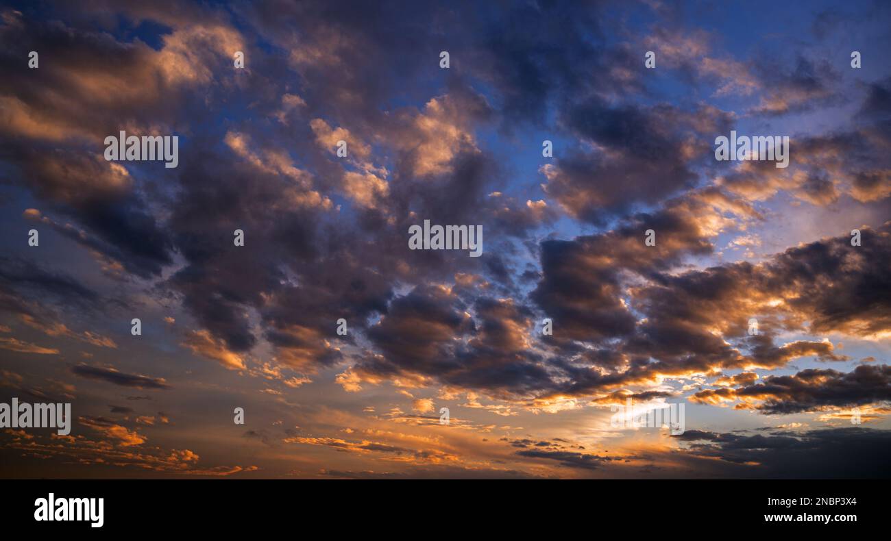 Dramatic sky. Sunset. Nature background Stock Photo - Alamy
