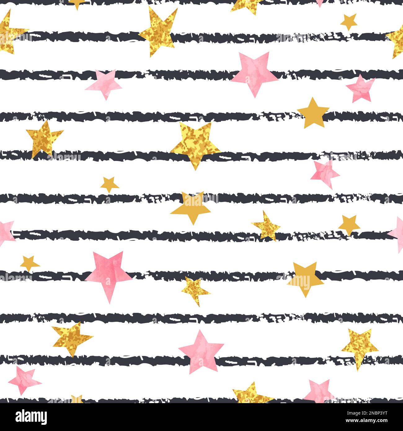 Seamless striped stars pattern. Vector background Stock Vector Image ...