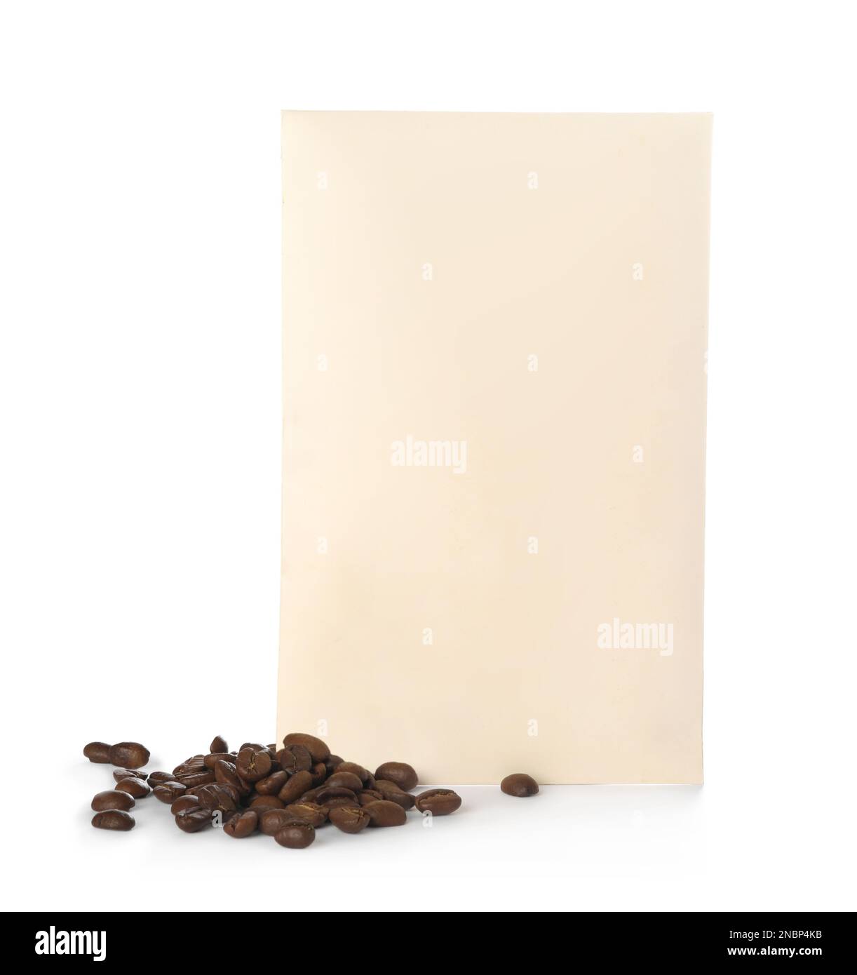 Scented sachet and coffee beans on white background Stock Photo - Alamy