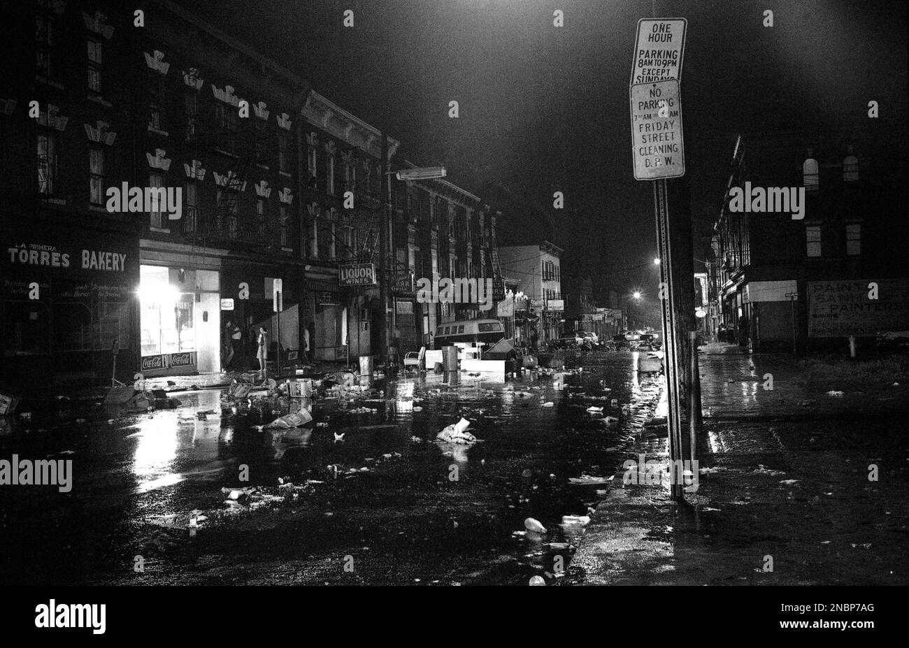 Rubble fills Monroe Street in Passaic, N.J., Aug. 4, 1969, after ...