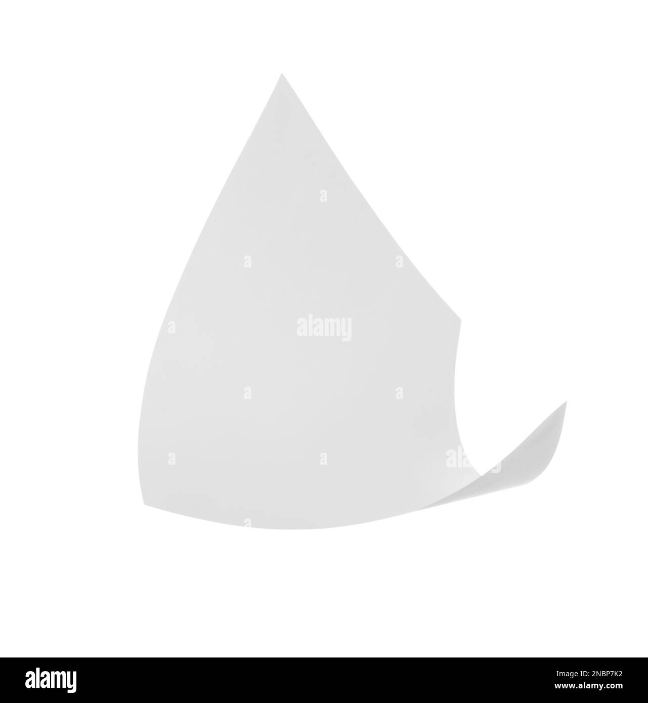 Flying blank paper sheet isolated on white Stock Photo - Alamy