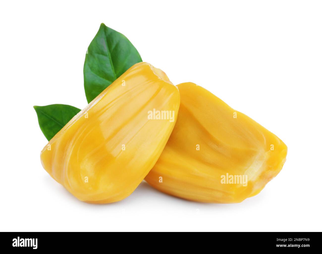 Delicious exotic jackfruit bulbs on white background Stock Photo - Alamy