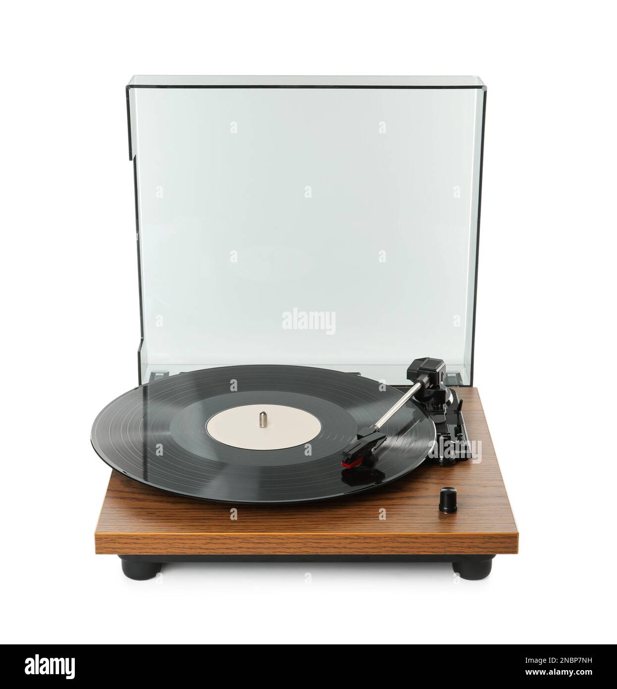 Modern turntable with vinyl record isolated on white Stock Photo - Alamy