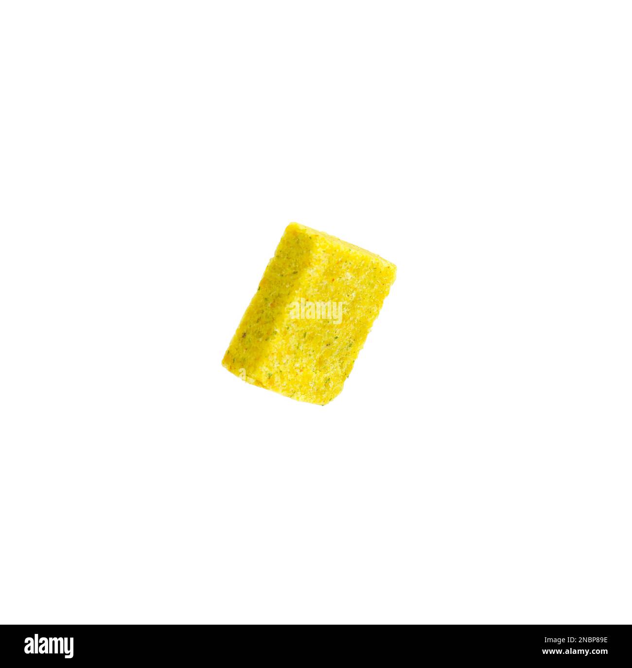 Bouillon cube on white background. Broth concentrate Stock Photo - Alamy