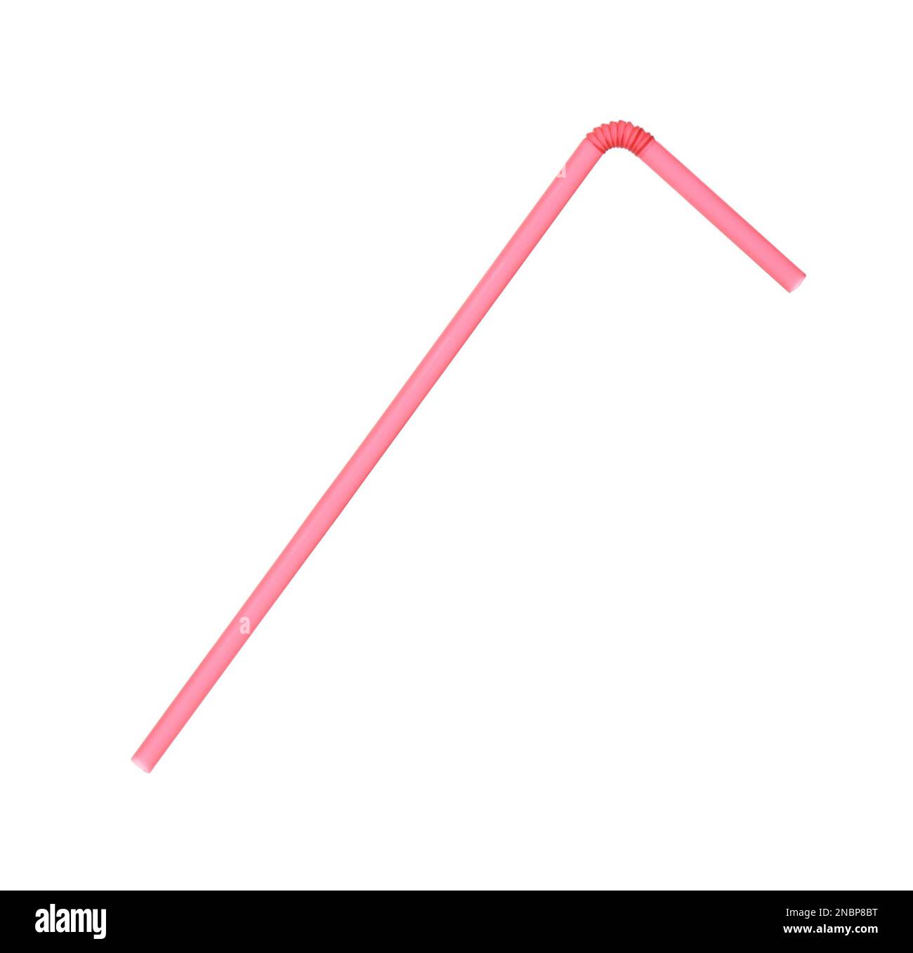 Red plastic straw for drink isolated on white Stock Photo - Alamy