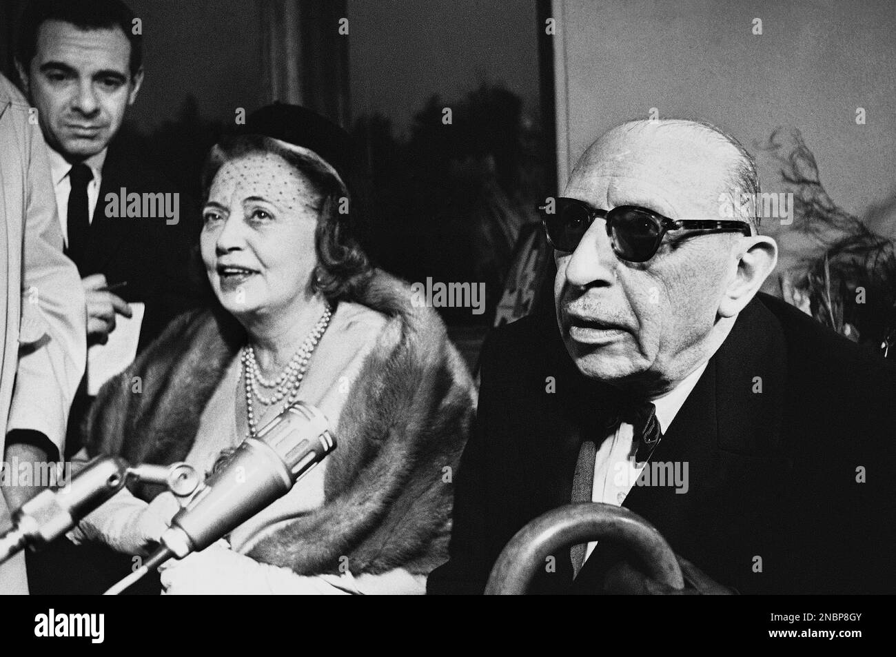 Igor Stravinsky and wife Vera at Moscow Airport on Sept. 21, 1962. (AP ...