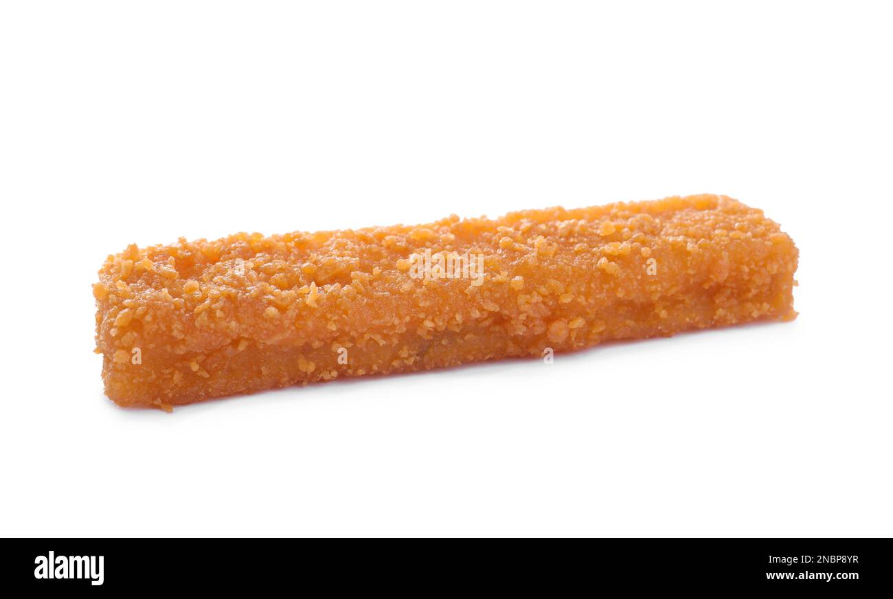 Fresh breaded fish finger isolated on white Stock Photo - Alamy