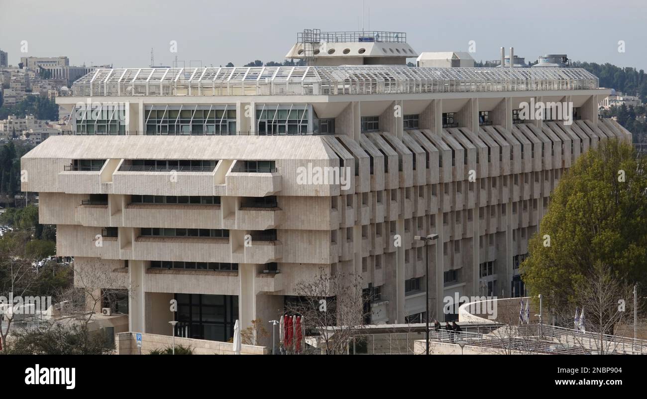 Exterior of the central bank of Israel designed by the architecture ...